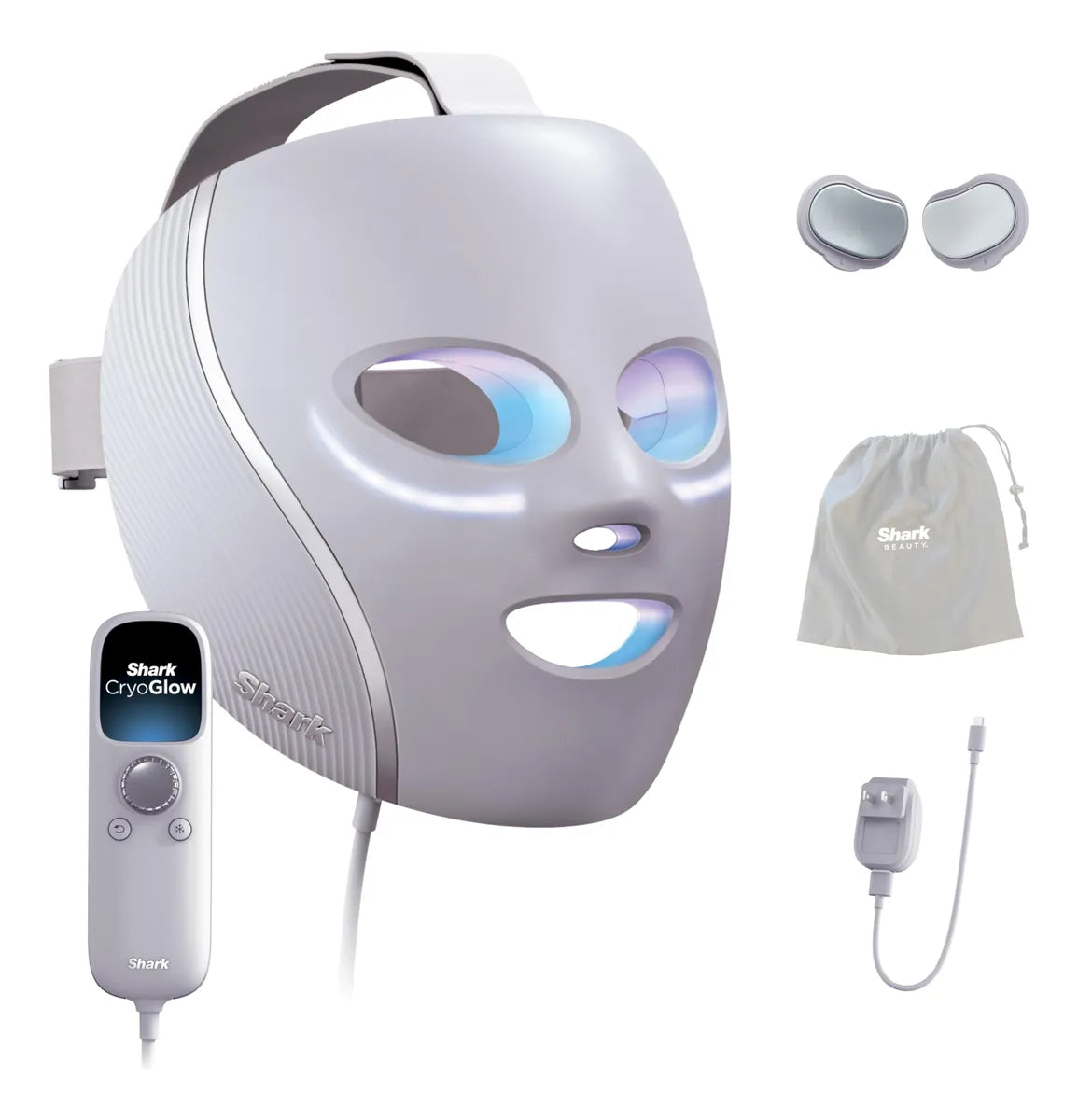 Shark CryoGlow Red Blue & Infrared iQLED Face Mask & Under Eye Cooling ...